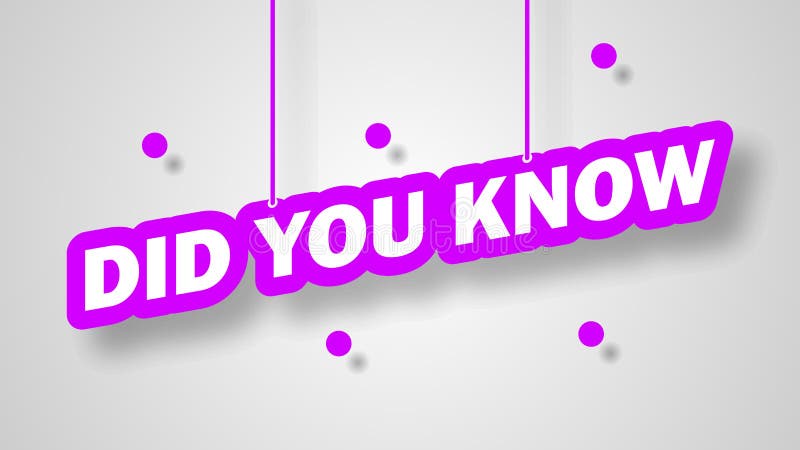 Abstract 3D Did You Know Vector Design Style Ilustration Template ...