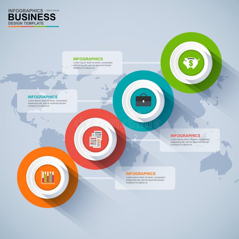 Abstract 3D Digital Business Infographic Stock Vector - Illustration of ...