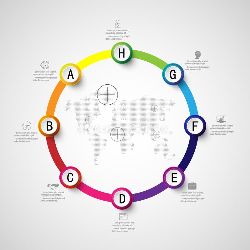Abstract 3D Digital Business Marketing Infographic. Stock Vector ...