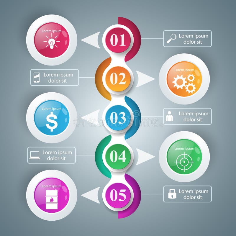 Abstract 3D Digital Illustration Infographic. Stock Vector ...