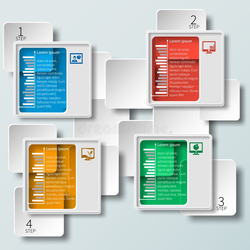 Abstract 3D Document Infographics Vector Illustratie - Illustration of ...