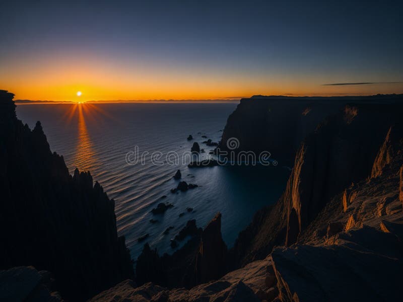 3d Effect - a Breathtaking View of the Horizon Stock Illustration ...