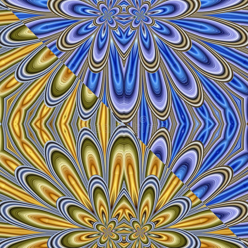 3d Effect - Geometric Complementary Colors Pattern Stock Illustration ...