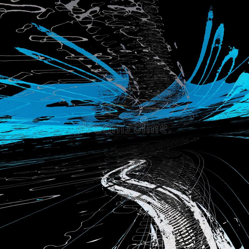 Abstract 3D Exploding Surface View of a Swimming Pool with Blue Water ...