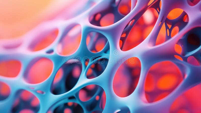 Abstract 3D Extracellular Matrix Scaffolds in Biomaterial Design Stock ...