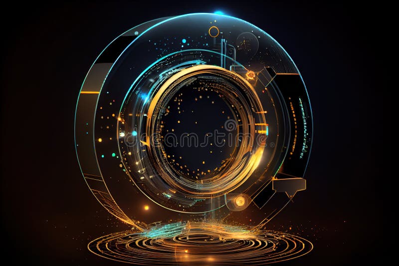 Abstract 3d Futuristic Object. Generative AI Stock Illustration ...