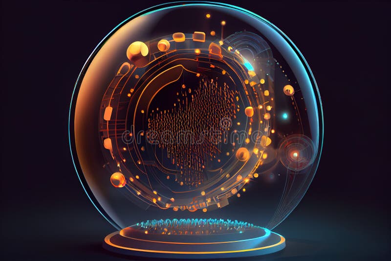 Abstract 3d Futuristic Object. Generative AI Stock Illustration ...