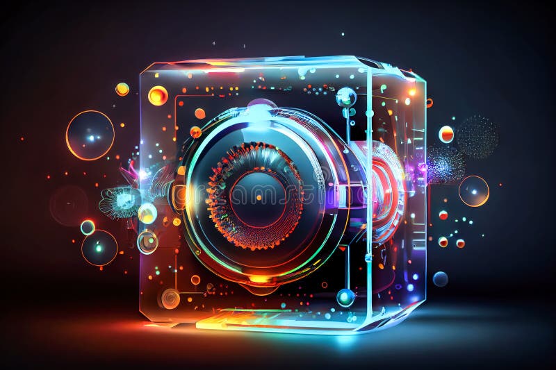 Abstract 3d Futuristic Object. Generative AI Stock Illustration ...