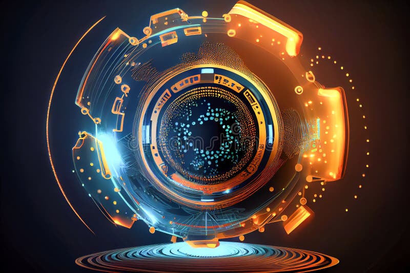 Abstract 3d Futuristic Object. Generative AI Stock Illustration ...