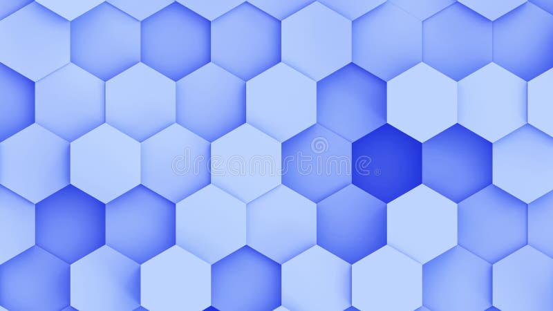 Abstract 3D Geometric Background, Light Blue Hexagons Shapes Stock ...
