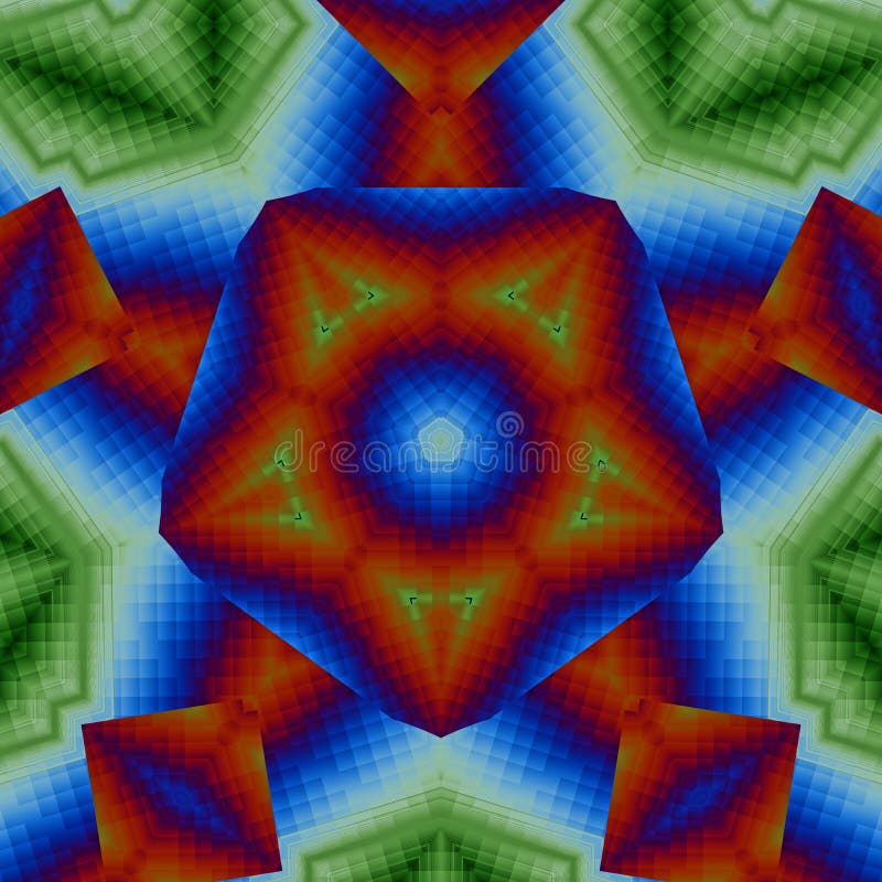 3d Geometric Color Gradient Pattern Stock Illustration - Illustration ...