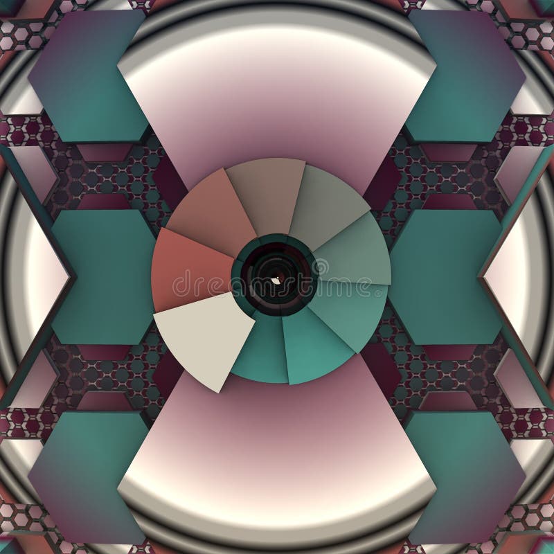 Abstract 3d Geometric Pattern. Multiple Layers Effect Stock ...