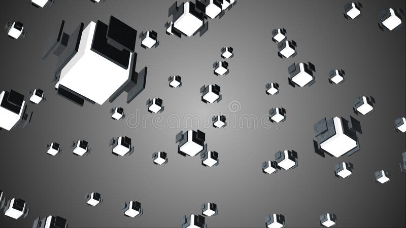 Abstract 3D Geometric Shapes Cube Background Stock Illustration ...