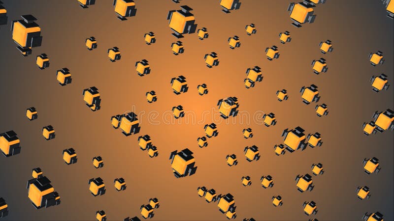 Abstract 3D Geometric Shapes Cube Background Stock Illustration ...