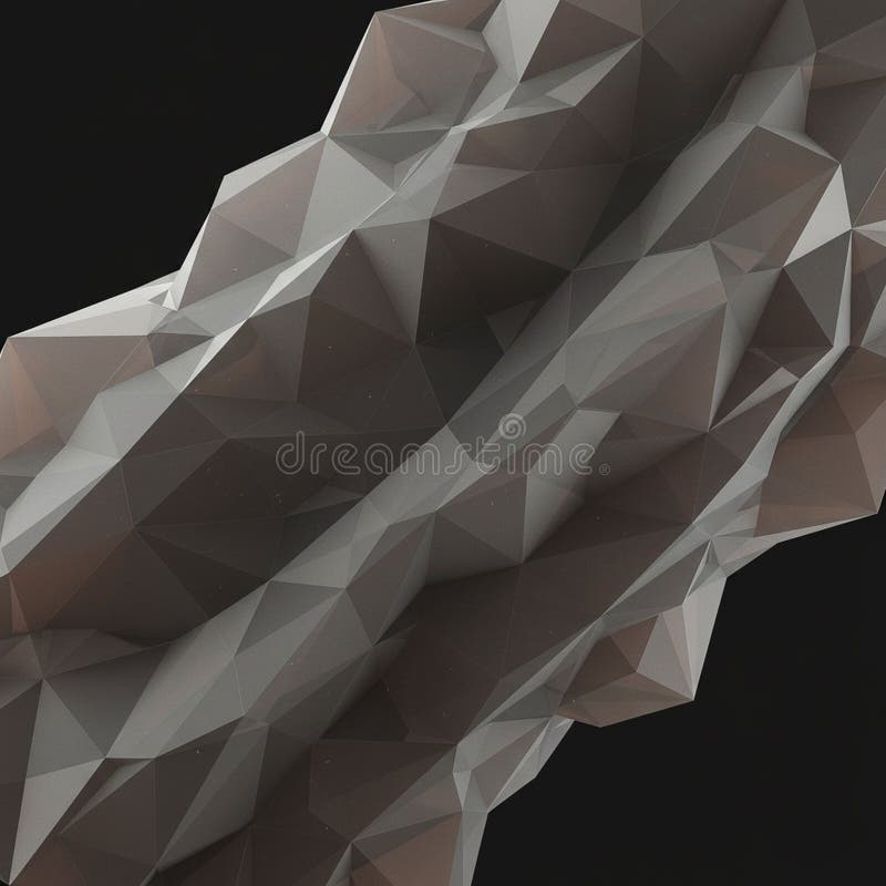 An Abstract 3D Geometric Structure Composed of Interconnected Polygons ...