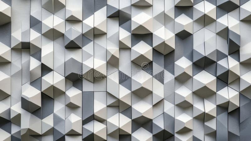 Abstract 3D Geometric Wall Panel Design Stock Illustration ...