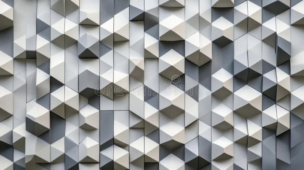 Abstract 3D Geometric Wall Panel Design Stock Illustration ...