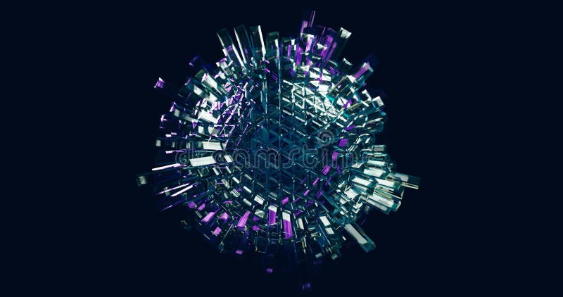 Abstract 3D Geometry Ball with Realistic Reflection Light. Beautiful ...