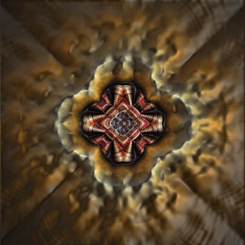 3d Gold Red Metallic Surface Pattern Stock Illustration - Illustration ...