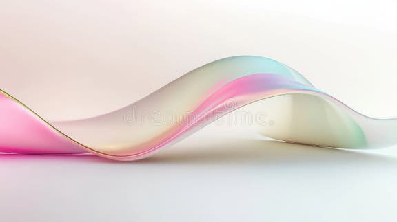 Abstract 3d Gradient Wave Design with Soft Pastel Colors and Smooth Curves Stock Photo - Image ...