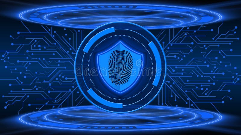 Abstract 3D Graphic Illustration for Cyber Security - Protective Shield ...