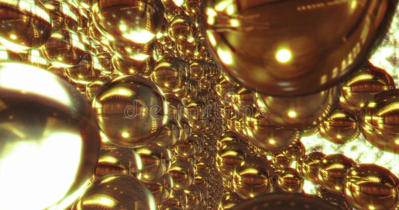Abstract 3D Graphics Background with Golden Bubbles Stock Image - Image of color, bright: 132666273