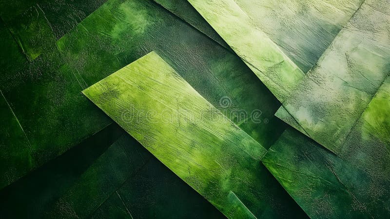 Abstract 3D Green Cubes Geometric Pattern with Depth and Shadows_3 ...