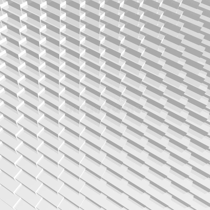 Abstract 3D Grey Blocks Reflective Geometry Stock Illustration ...