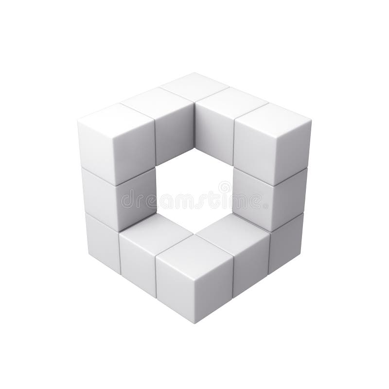 Abstract 3d Grey Cubes Illustration Stock Illustration - Illustration ...