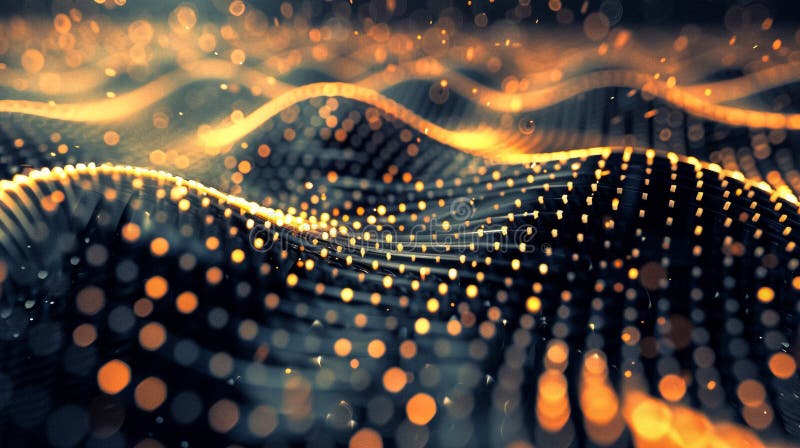 Abstract 3D Grid Background with Layered Planes and Depth of Field ...