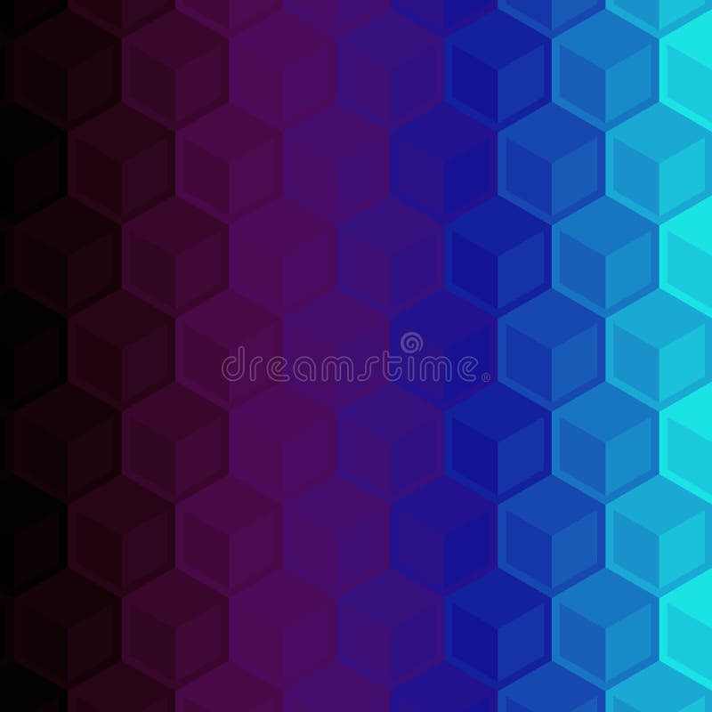 Abstract 3D Hex Cube Glitch Pattern Tech Innovation Concept with ...