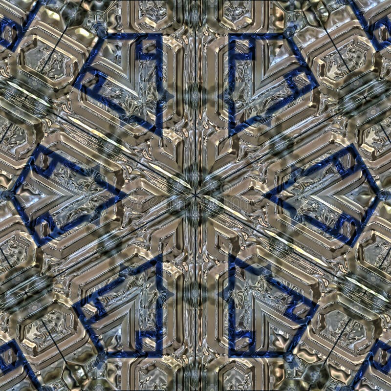 3d Hexagonal Metallic Surface Geometric Pattern Stock Illustration ...