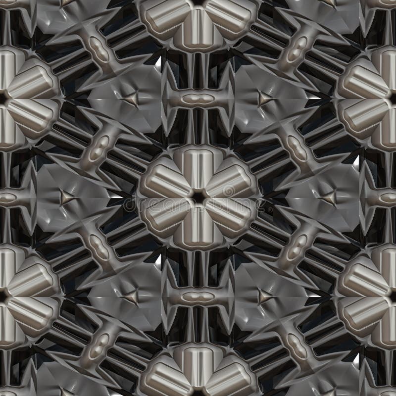 3d Hexagonal Steel Surface Geometric Pattern Stock Illustration ...