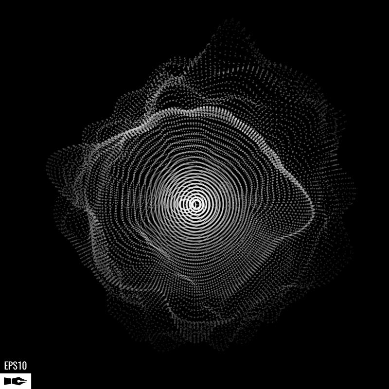 Abstract 3d Illuminated Distorted Mesh Sphere . Neon Sign . Futuristic ...