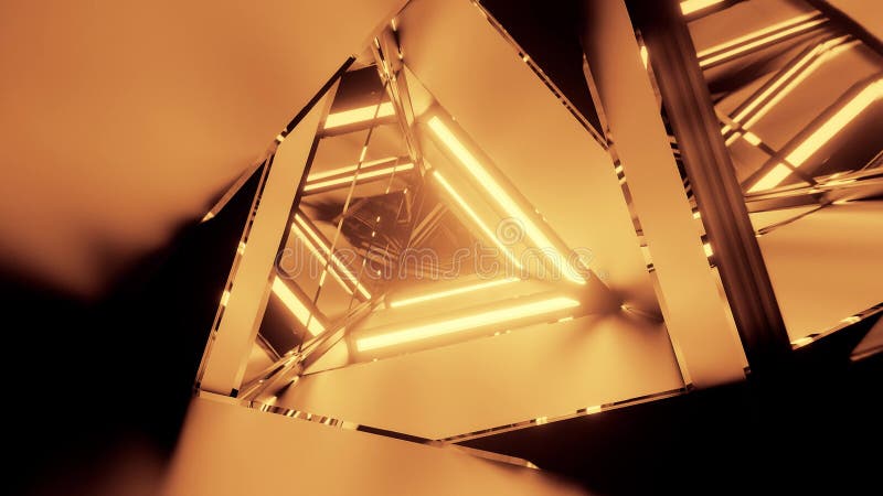 Abstract 3d Illustration Background with Abstract Rotating Metal ...