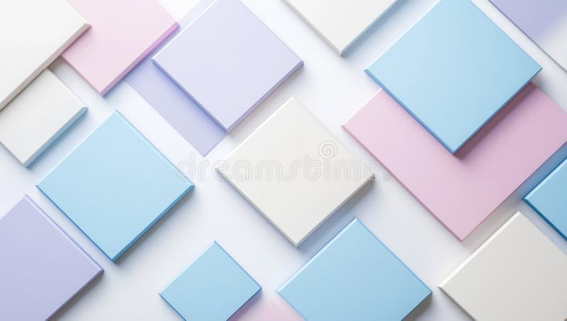 An Abstract 3D Illustration of Geometric Forms, Including Squares. this ...