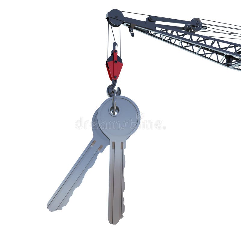 Abstract 3d Illustration of Home Key Concept Stock Illustration ...