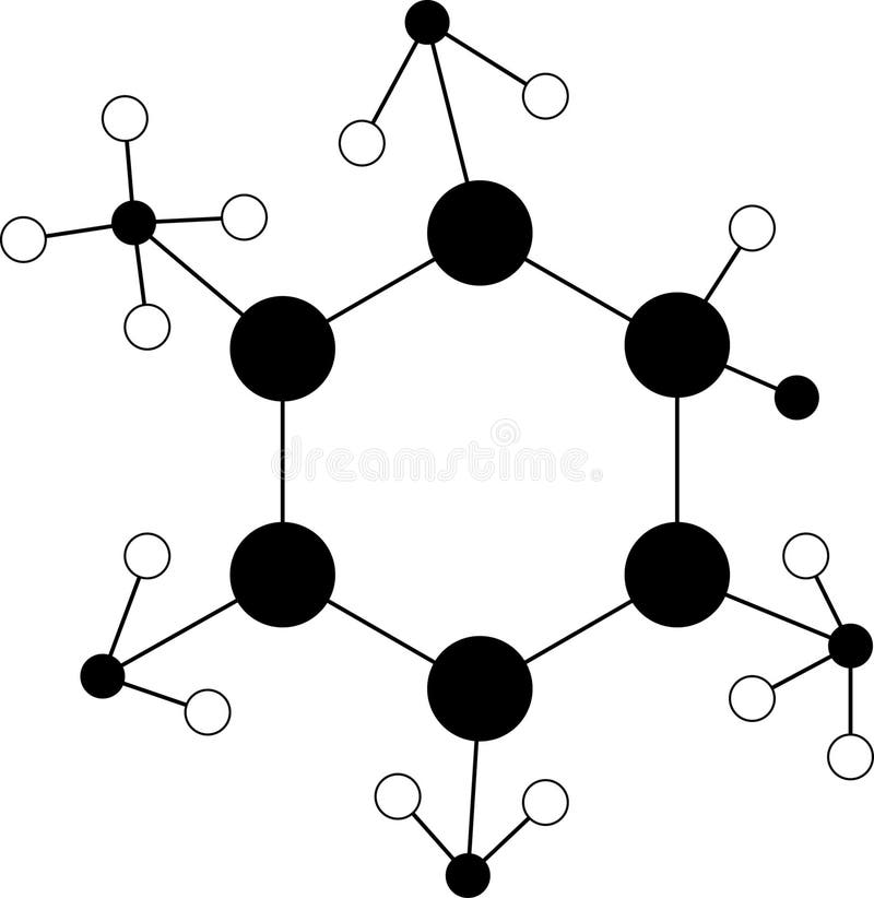 Abstract 3d Illustration of Molecule Model Isolated on White Background ...