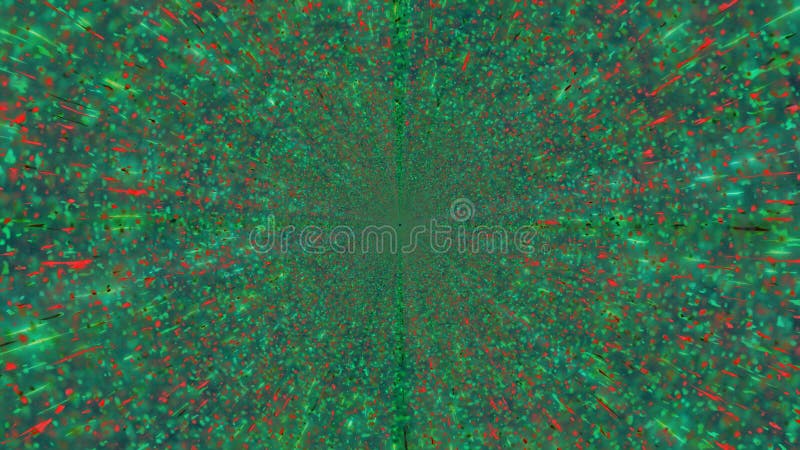 Abstract 3d Illustration of Numerous Green and Red Particles Stock ...
