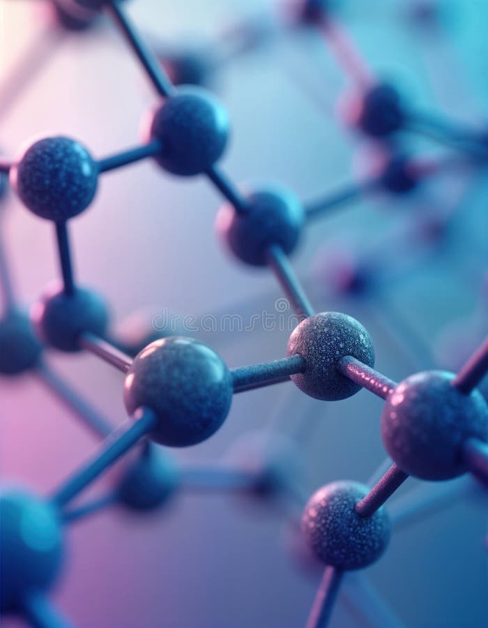 Abstract 3d Illustration Shows Complex Molecule Structure. Sphere ...