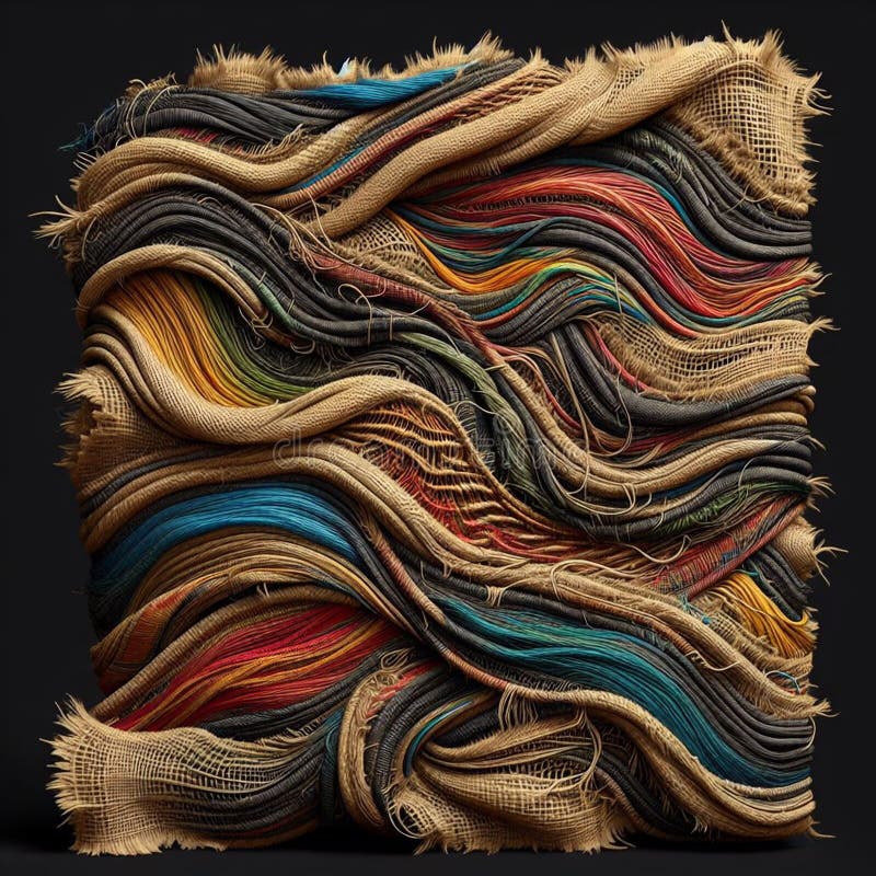 Abstract Colorful Woven Texture Background Swirling Threads Stock ...