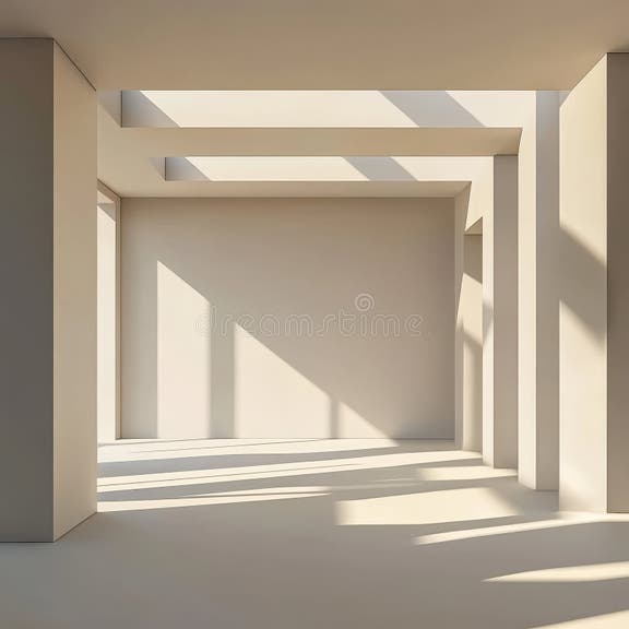 Abstract 3d Interior with Shadow on the Wall. Vector Illustration Stock ...