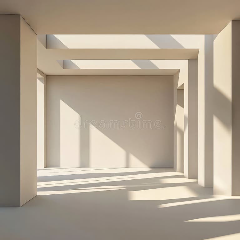 Abstract 3d Interior with Shadow on the Wall. Vector Illustration Stock ...