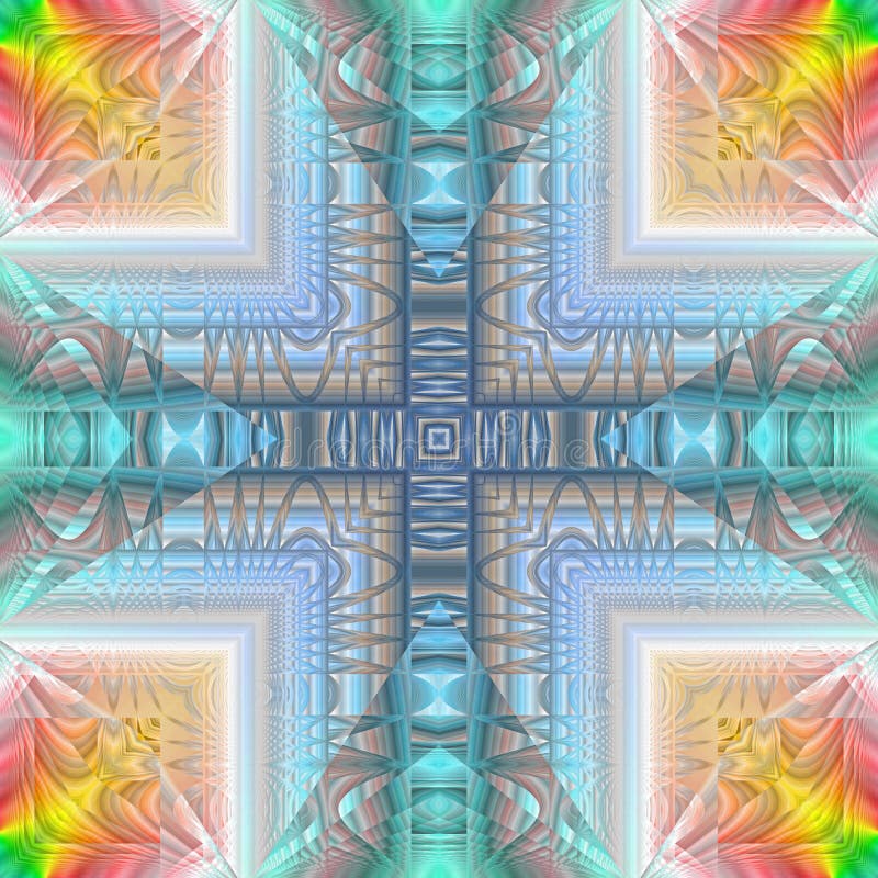 3d Kaleidoscopic Color Gradient Pattern Stock Illustration ...