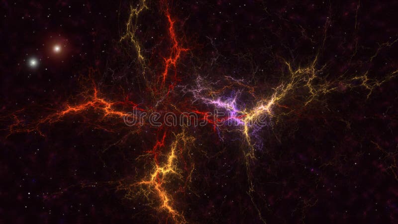 3d lightning in space stock illustration. Illustration of background ...
