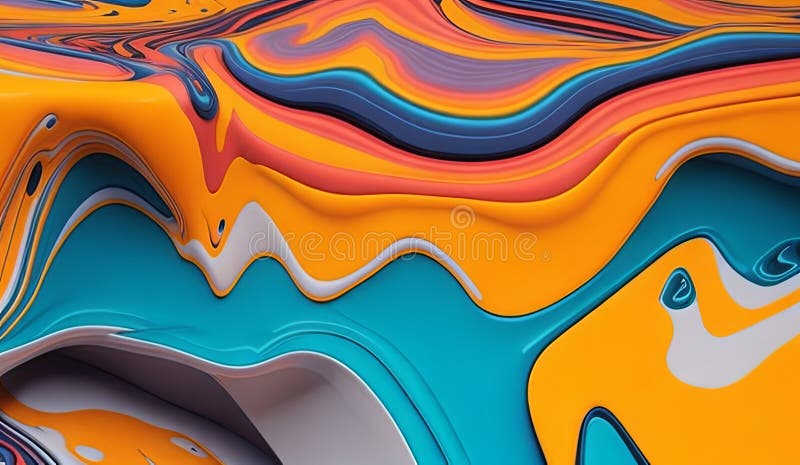 Abstract 3D Liquid Acrylic Paint Splash: Dynamic Paint Drop Wallpaper ...