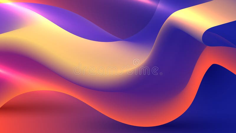 Abstract 3D Liquid Colorful Gradient Flow Wave Shape Elements ...