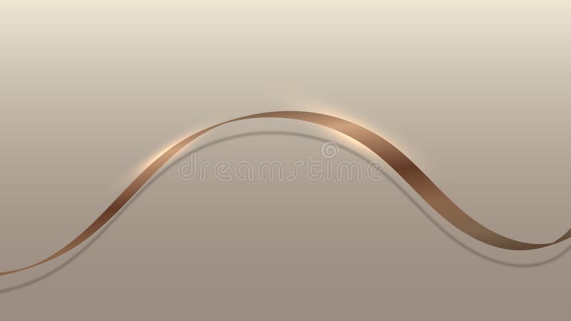 Abstract 3D Luxury Ribbon Lines Elements with Glowing Light Effect on ...