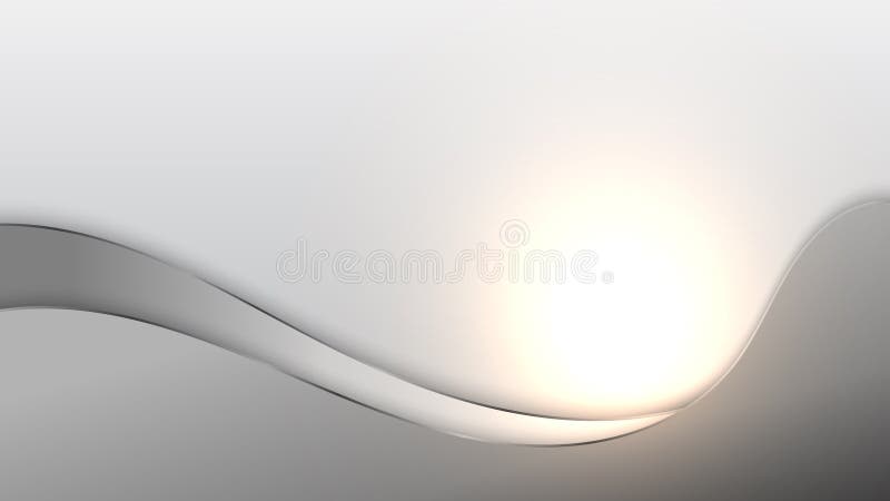 Abstract 3D Luxury Silver Wave Lines Elements with Glowing Light Effect ...