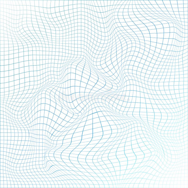 Abstract 3d Mesh. Digital Surface with Lines Stock Vector ...